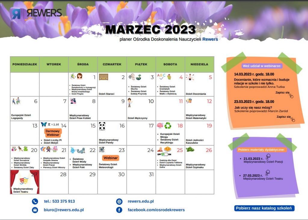 Planer marzec 2023 | ODN Rewers